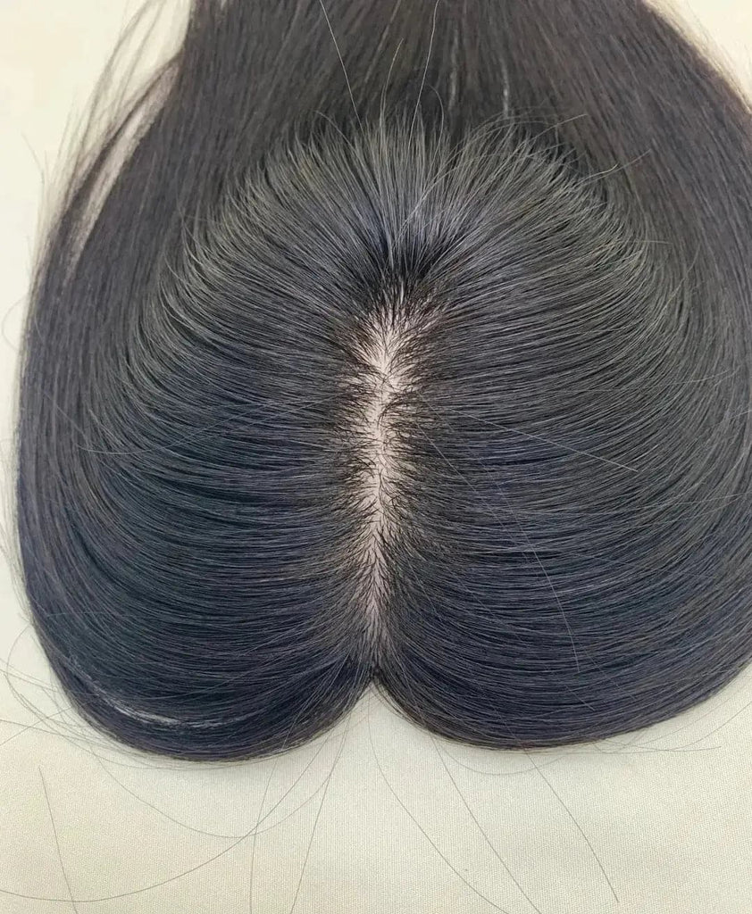 Skin Base Virgin Human Hair Topper - 6 Clips - Silk Top